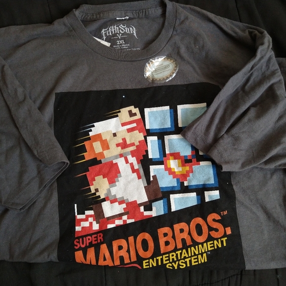 Fifth Sun | Shirts | Vintage Style Original Super Mario Bros Nes Box ...